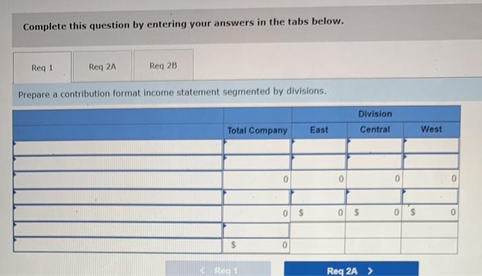 Solved Exercise 6-11 Segmented Income Statement (L06-4) | Chegg.com