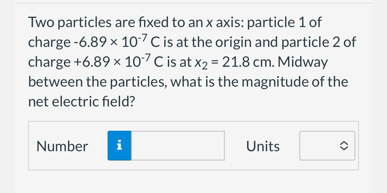 Solved Two particles are fixed to an x ﻿axis: particle 1 ﻿of | Chegg.com