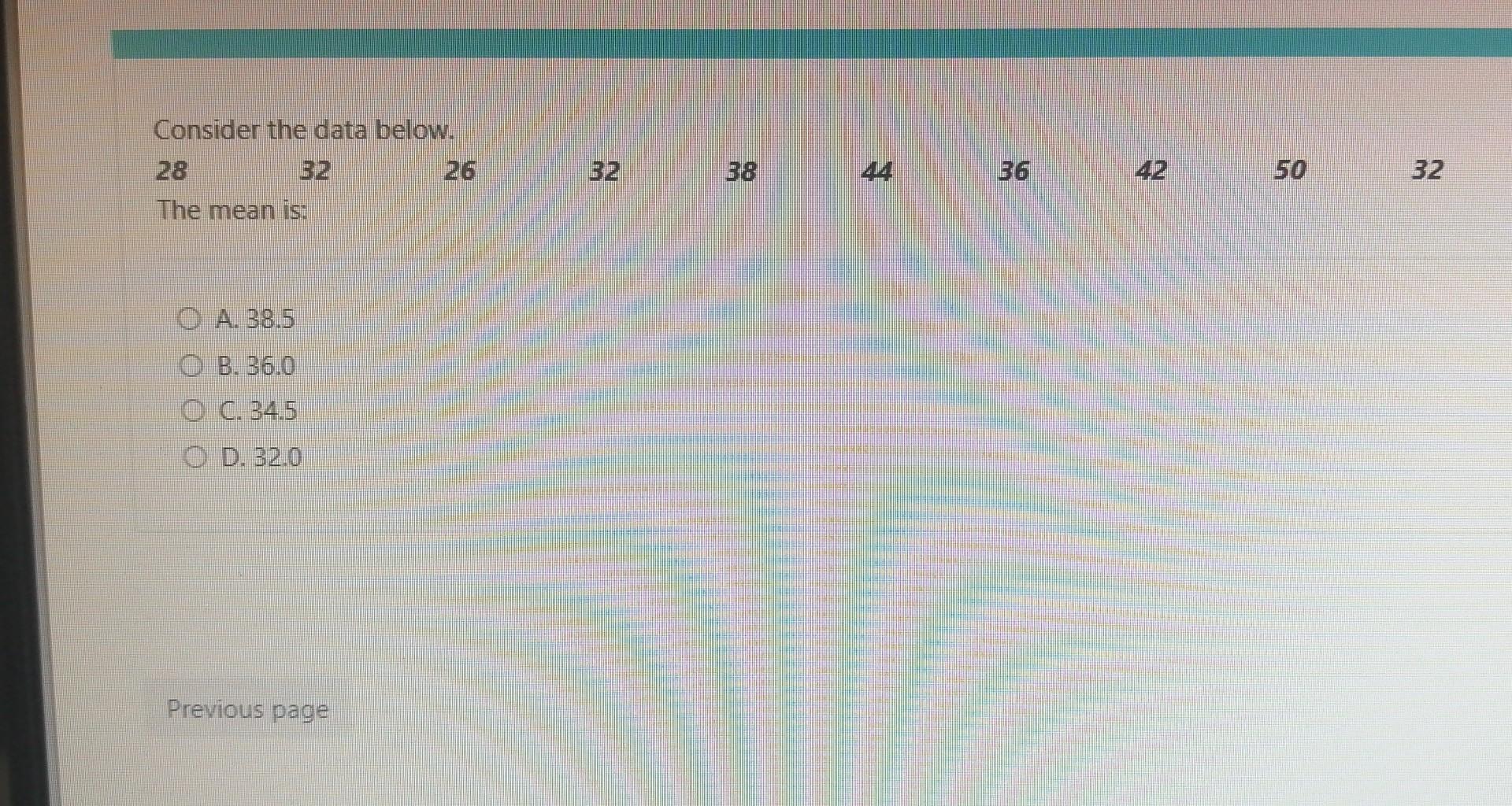 Solved Consider the data below. | Chegg.com