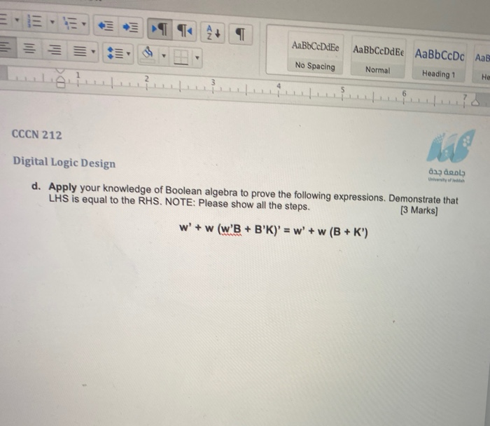 Solved Normal Heading 1 Heading 2 Question 3: Answer the | Chegg.com