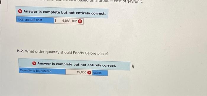 Solved Problem 7-6 (Algo) Foods Galore is a major | Chegg.com