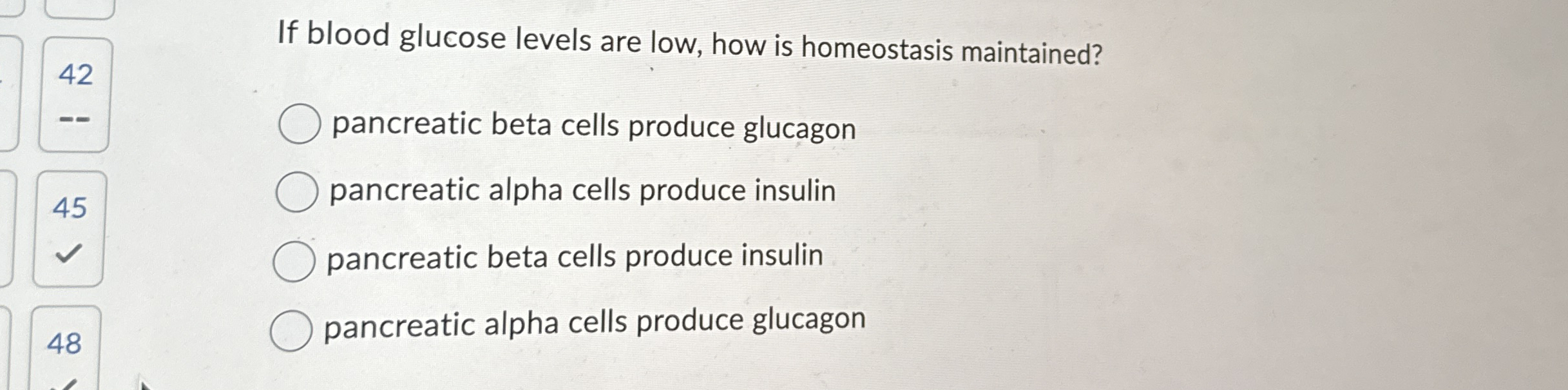 Solved If blood glucose levels are low, how is homeostasis | Chegg.com