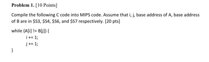 Solved Problem 1 10 Points Compile The Following C Code 