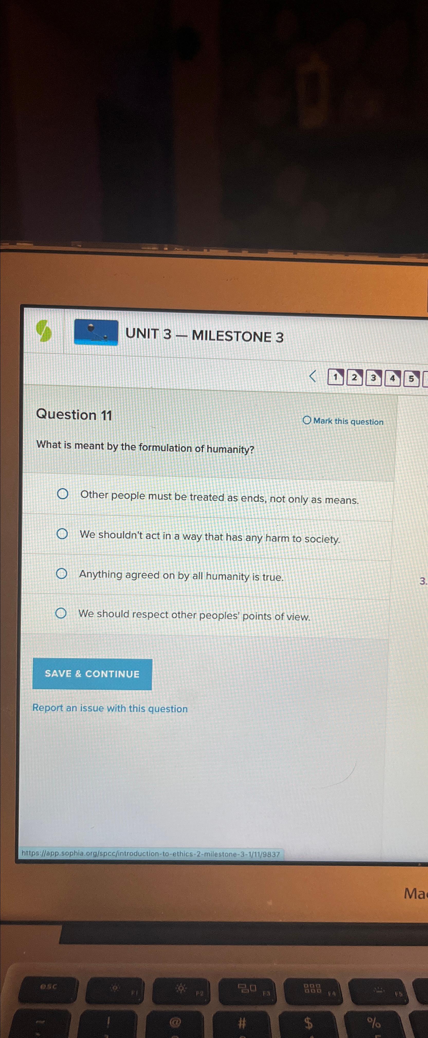 Solved UNIT 3 - ﻿MILESTONE 3Question 11O Mark this | Chegg.com