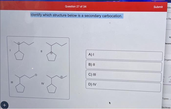 Solved Identify which structure below is a secondary | Chegg.com