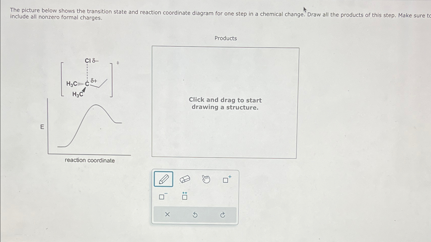Solved The picture below shows the transition state and | Chegg.com