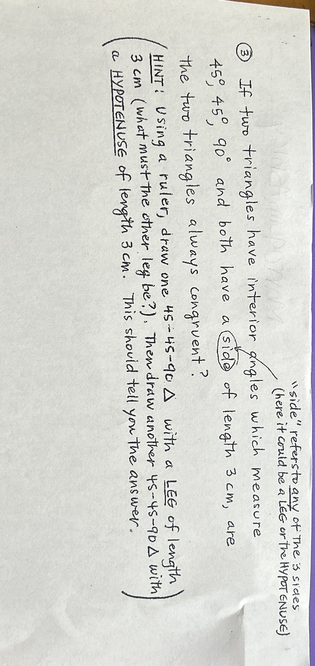 Solved "side" refersto any of The ss sides (here it could be | Chegg.com