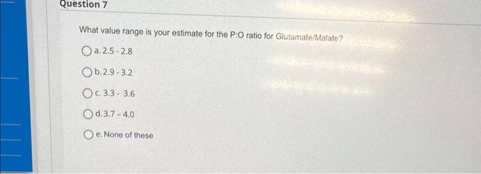 Solved What value range is your estimate for the P:O ratio | Chegg.com
