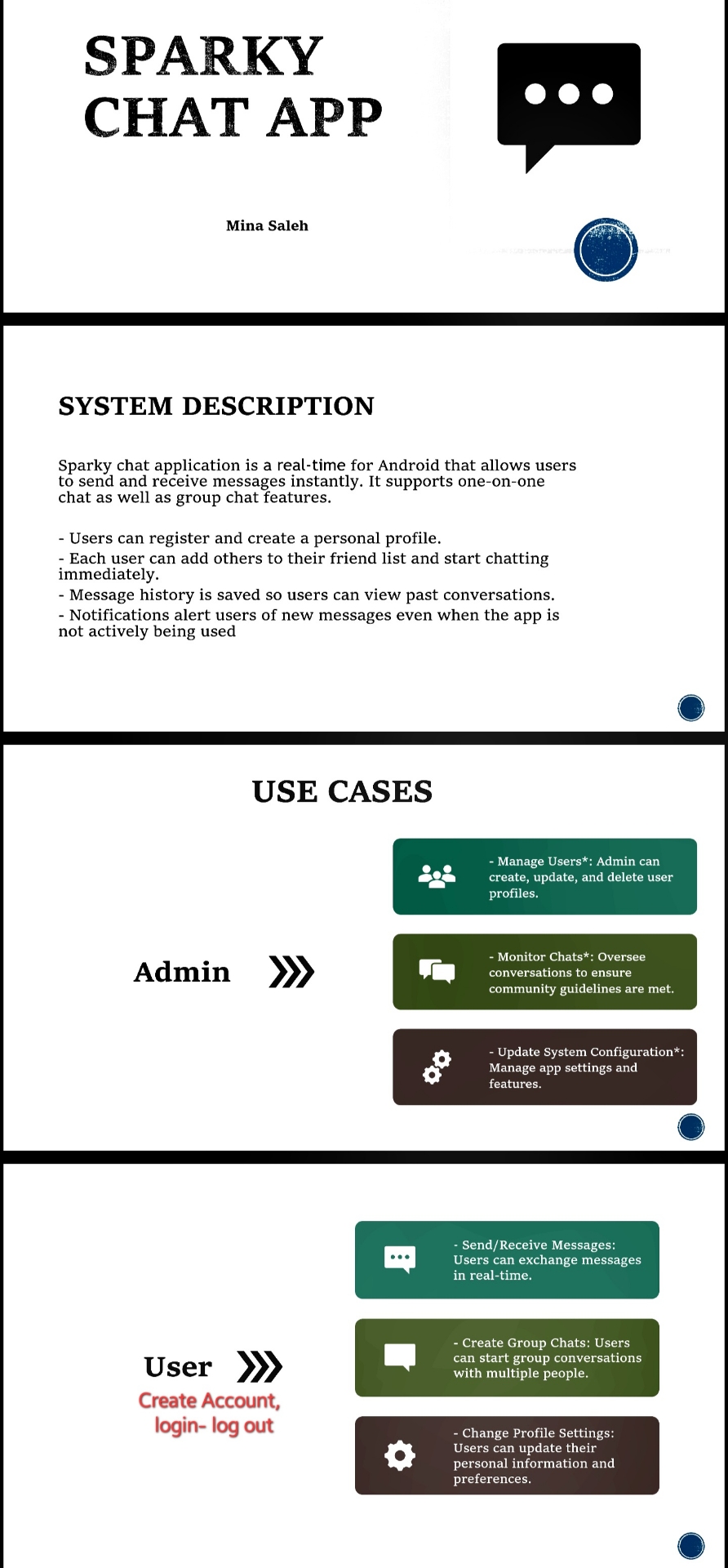 Design the Sparky chat system from a high | Chegg.com