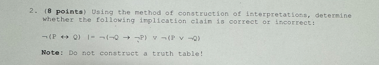 Solved (8 ﻿points) ﻿Using the method of construction of | Chegg.com