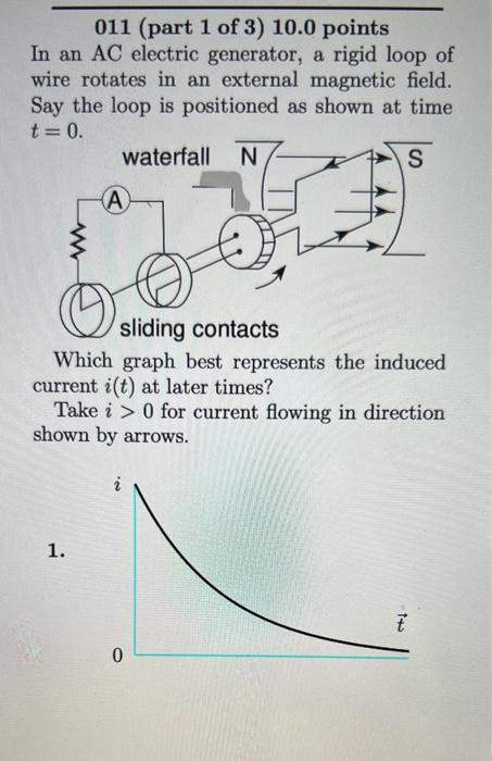 Solved In an AC electric generator, a rigid loop of wire | Chegg.com