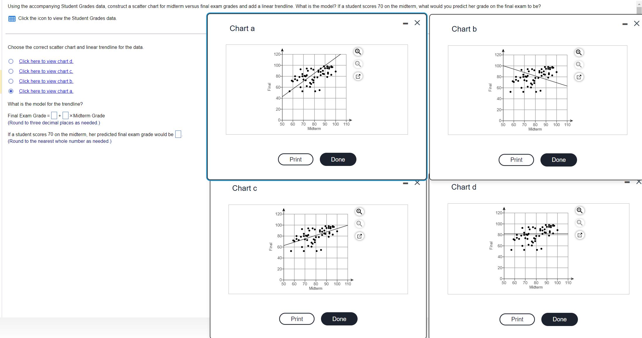 Using the accompanying Student Grades ﻿data, | Chegg.com