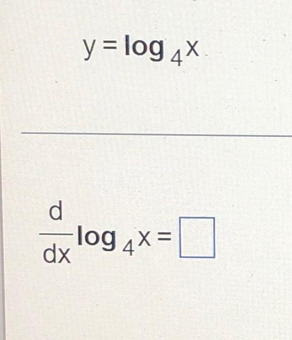Solved d dx y =log4x - log4x= 이 Differentiate. f(x) = In | Chegg.com