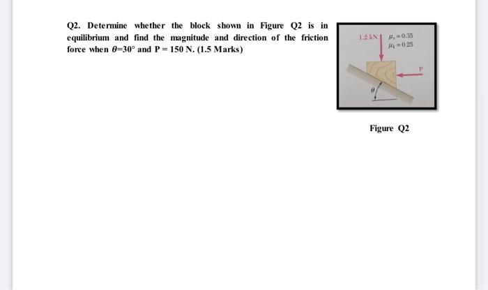 Solved Q2. Determine whether the block shown in Figure Q2 is | Chegg.com Solved Q2. Determine whether the block shown in Figure Q2 is | Chegg.com