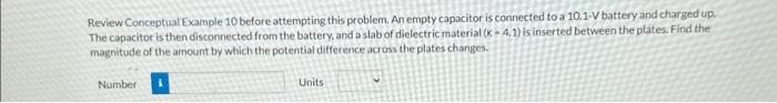 Solved Review Conceptual Example 10 before attempting this | Chegg.com