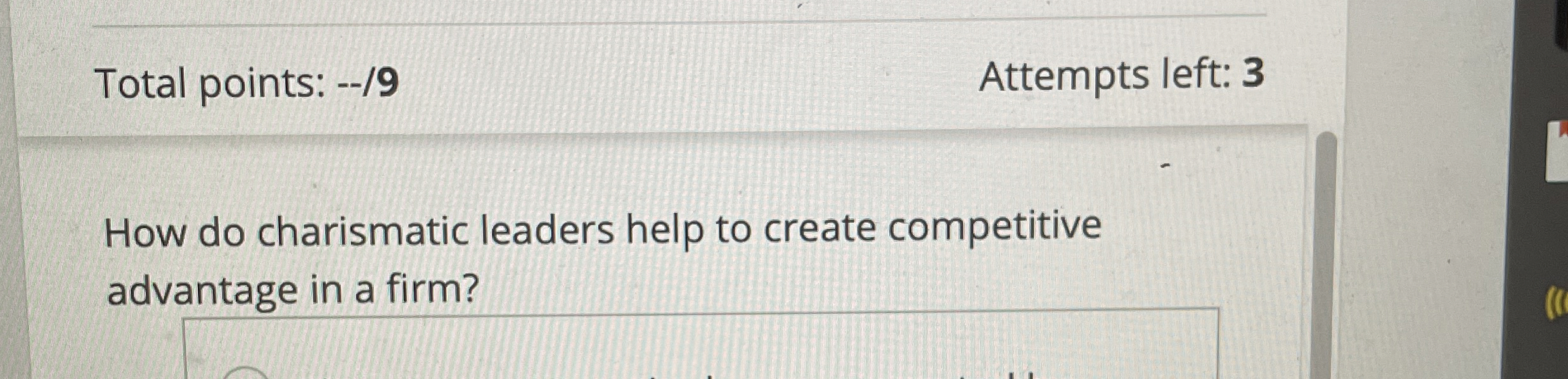 Solved Total points: --/9Attempts left: 3How do charismatic | Chegg.com