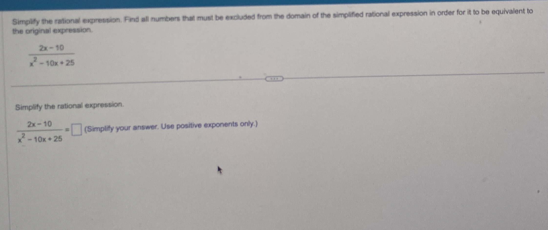 Solved Simplify the rational expression. Find all numbers | Chegg.com