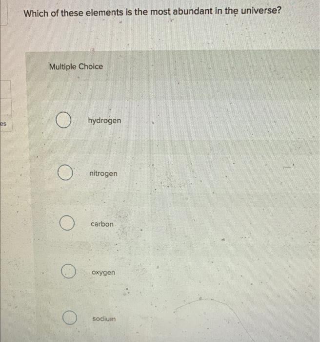 Solved Which of these elements is the most abundant in the | Chegg.com