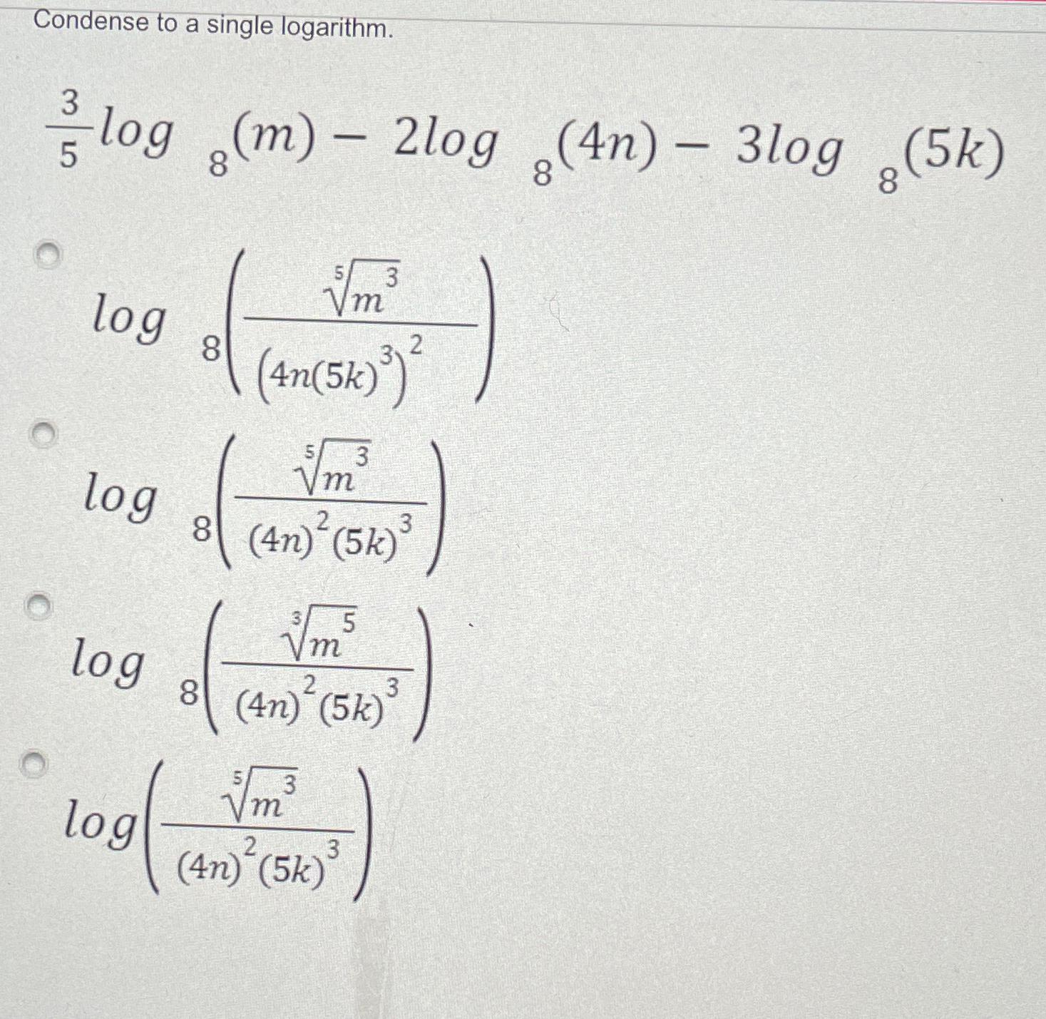Solved Condense to a single | Chegg.com