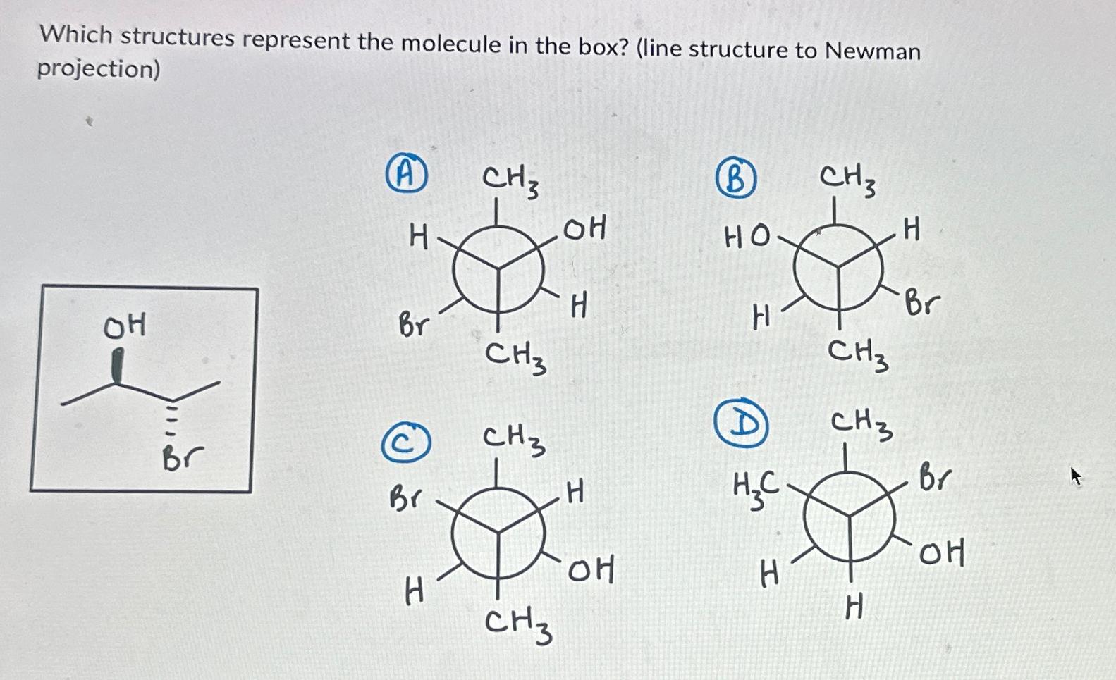Solved Which structures represent the molecule in the box? | Chegg.com