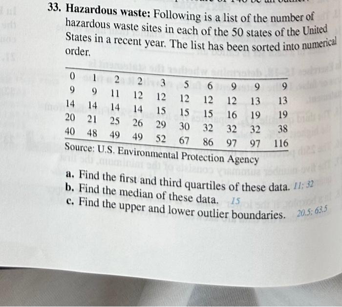 Solved Find The First And Third Quartiles Of These Data Il 7447
