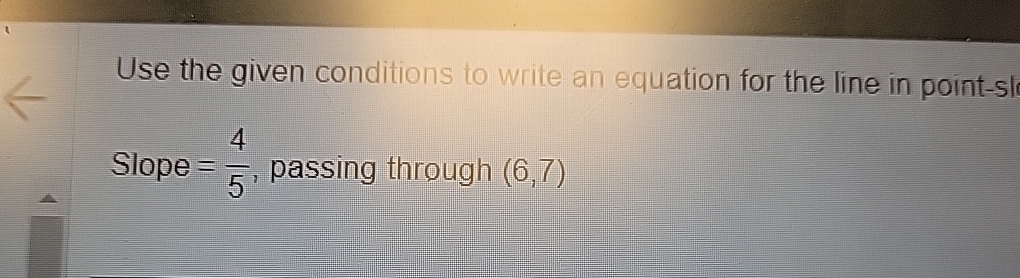 Solved Use the given conditions to write an equation for the | Chegg.com