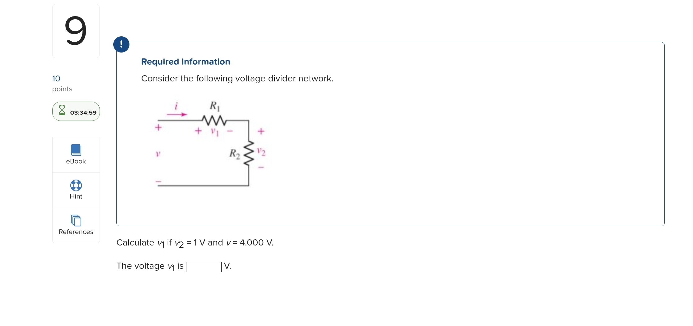Solved Required informationConsider the following voltage | Chegg.com