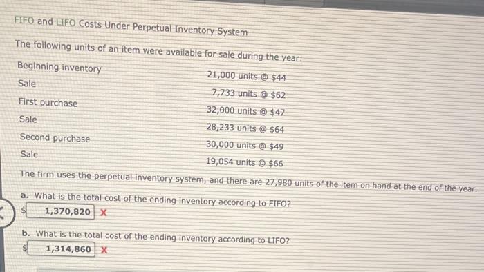 Solved The following units of an item were available for | Chegg.com