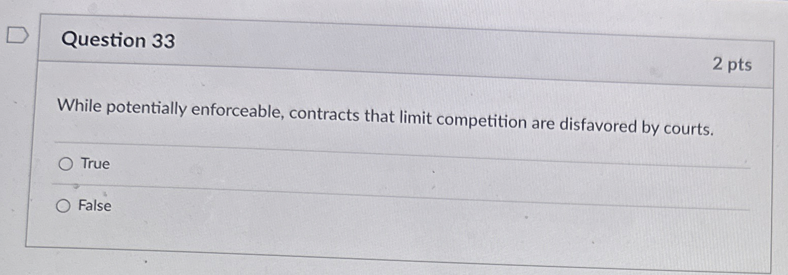 Solved Question 332 ﻿ptsWhile potentially enforceable, | Chegg.com