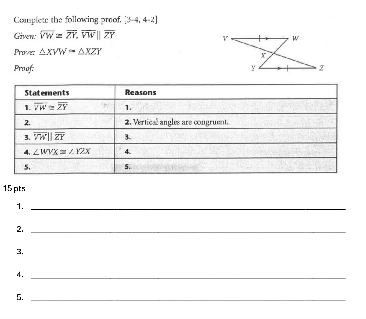 Solved Complete the following proof. [3-4, 4-2]Given: | Chegg.com