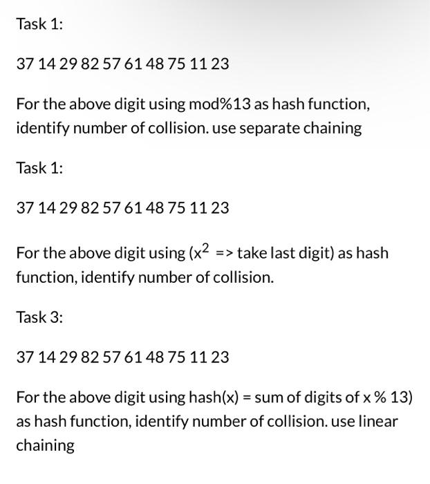 Solved Task 1: 37142982576148751123 For the above digit | Chegg.com