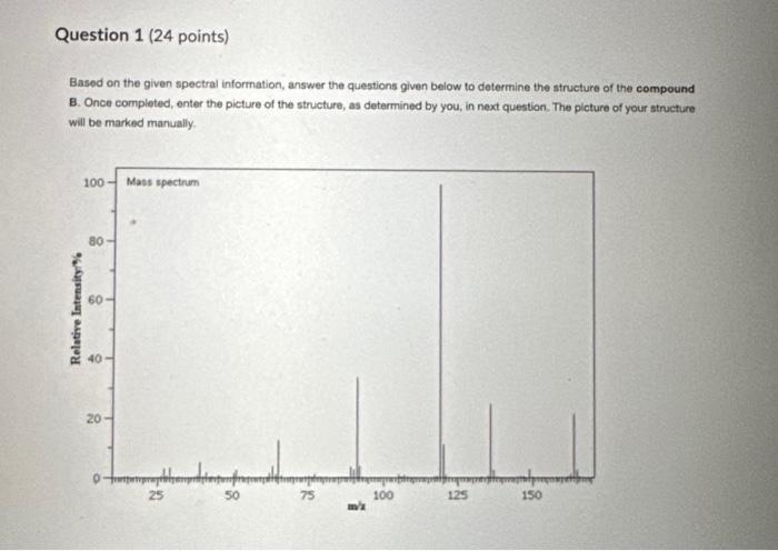 Solved Based on the given spectral information, answer the | Chegg.com