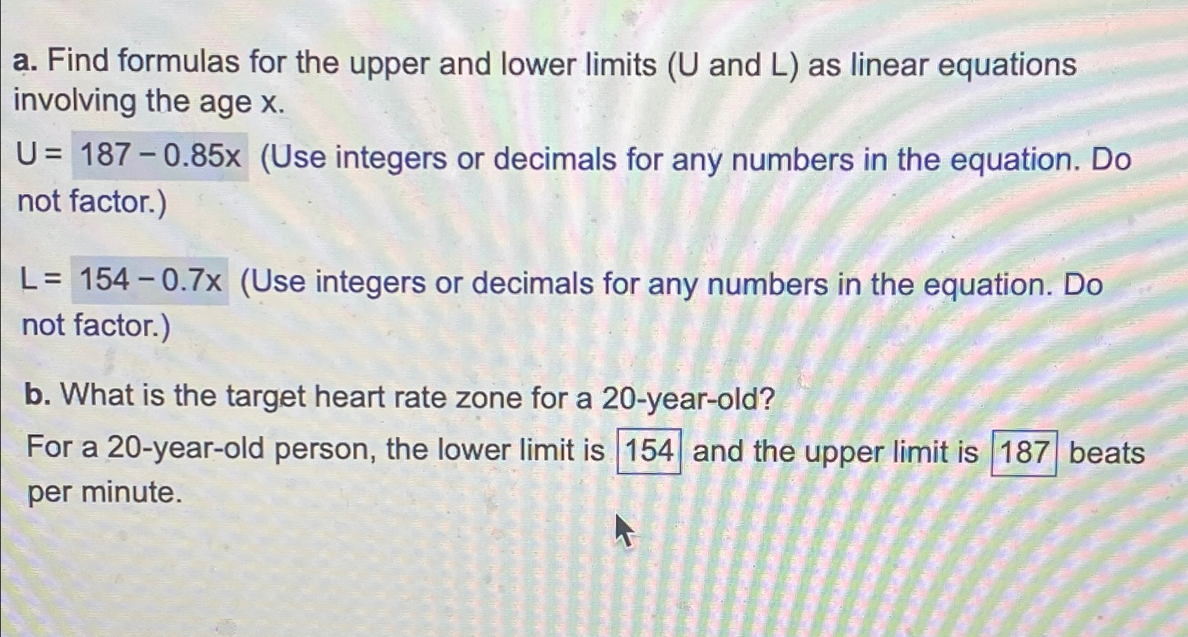 Solved a. ﻿Find formulas for the upper and lower limits ( U | Chegg.com