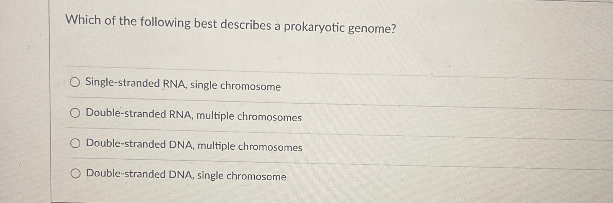 Solved Which of the following best describes a prokaryotic | Chegg.com