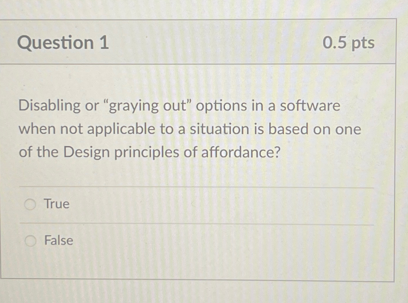 Solved Question 10.5ptsDisabling or "graying out" options in | Chegg.com