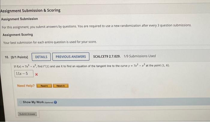 Solved r this assignment, you submit answers by questions. | Chegg.com
