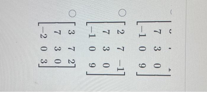 Solved Which of the following matrices is NOT symmetric? | Chegg.com