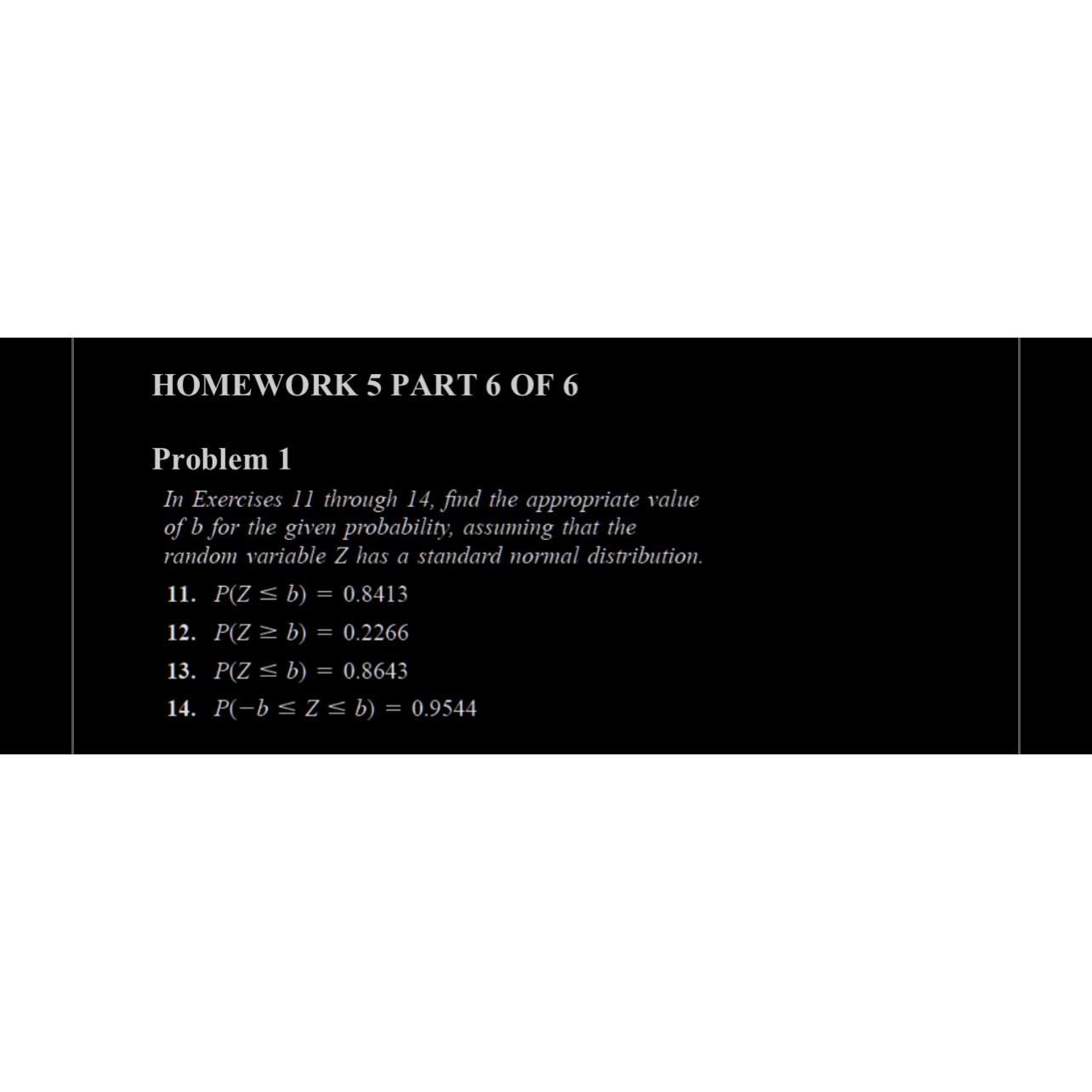 Solved Homework 5 ﻿part 6 ﻿of 6problem 1in Exercises 11