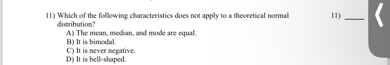 Solved Which of the following characteristics does not apply | Chegg.com