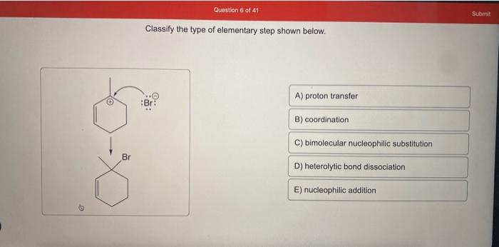 Solved Classify the type of elementary step shown below. | Chegg.com