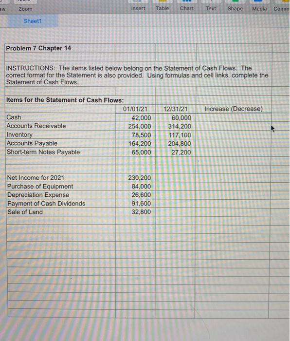 Solved ew Zoom Insert Table Chart Text Shape Media Comm | Chegg.com
