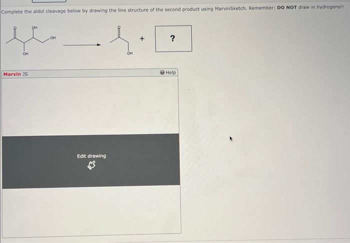 Solved Complete the aldol cleavage below by drawing the line | Chegg.com