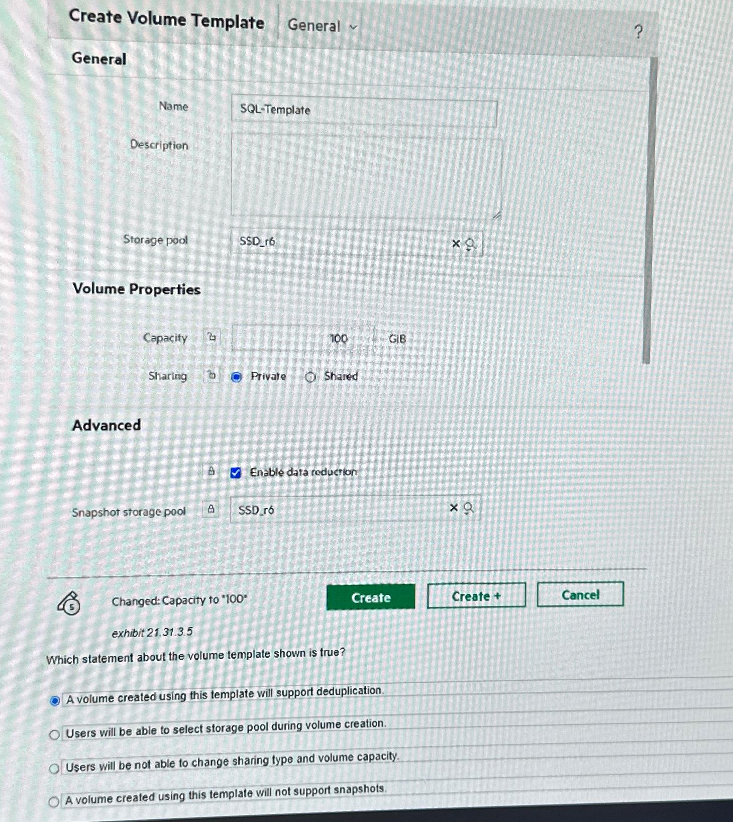 Solved Create Volume | Chegg.com