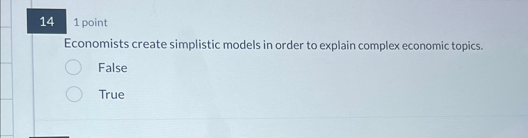 Solved 141 ﻿pointEconomists create simplistic models in | Chegg.com
