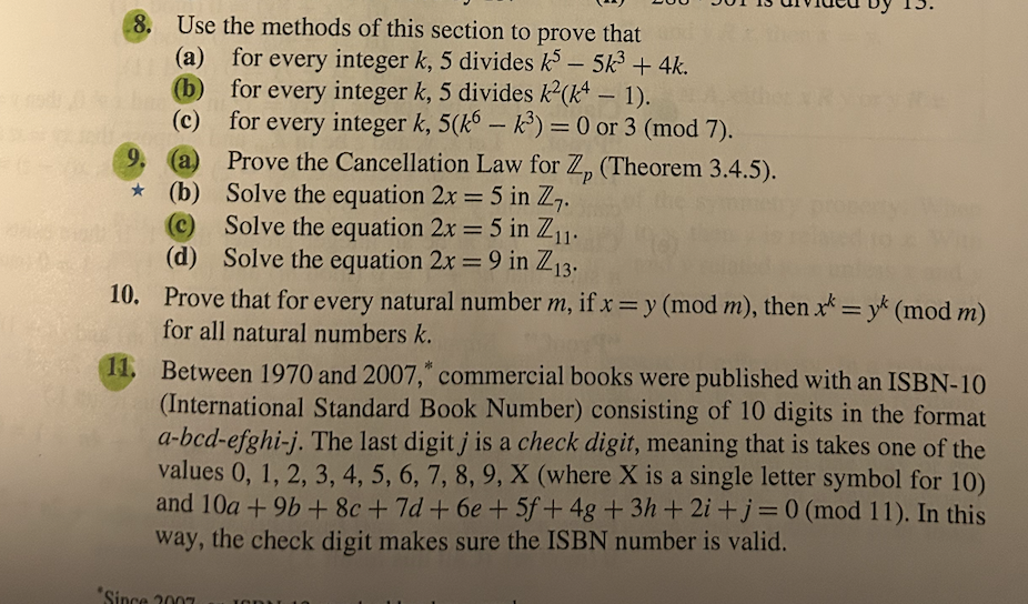 Solved Section 3.4 - ﻿Modular ArithmeticPlease only solve | Chegg.com