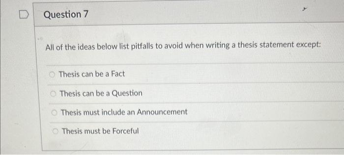 All of the ideas below list pitfalls to avoid when | Chegg.com