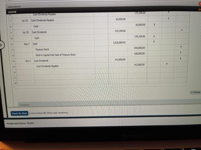 Solved aro Journal Instructions Selected transactions | Chegg.com