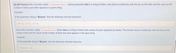 Solved Q2 40 Points Write A Function Caled 3938