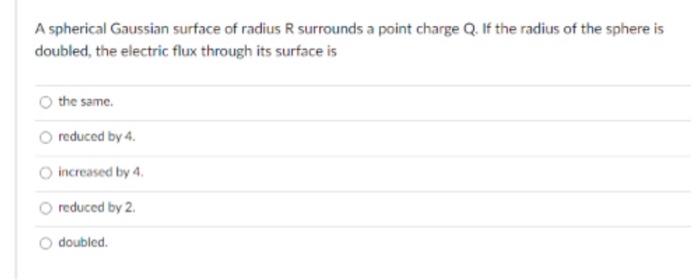 Solved A spherical Gaussian surface of radius R surrounds a | Chegg.com