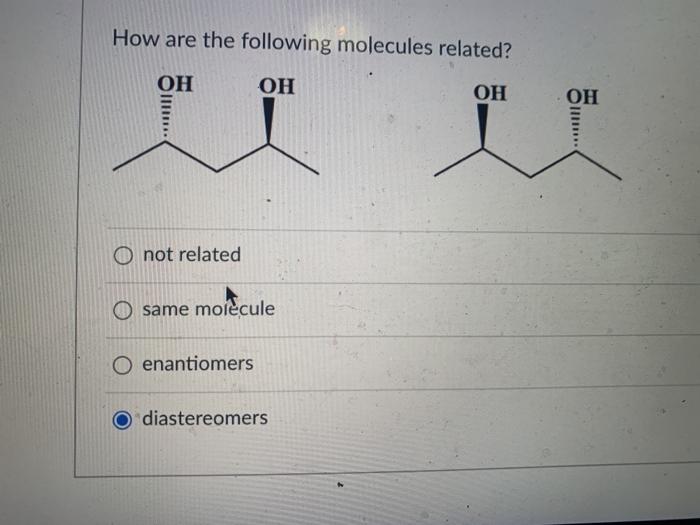 Solved How are the following molecules related? OH OH OH OH | Chegg.com